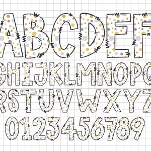 Silver and Gold Alphabet Letters PNG Bundle, Alphabet PNG, Alphabet ...