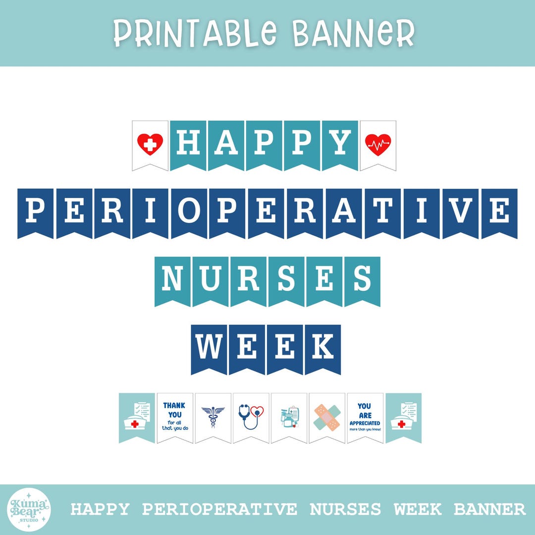 Perioperative Nurses Week Printable Banner (digital Download) - Etsy ...