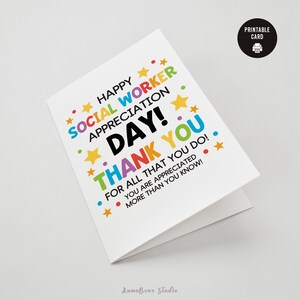 Social Work Day Card Printable, Happy Social Worker Card, Social Worker ...