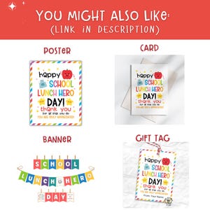 School Lunch Hero Day Banner Printable, School Lunch Hero Appreciation ...