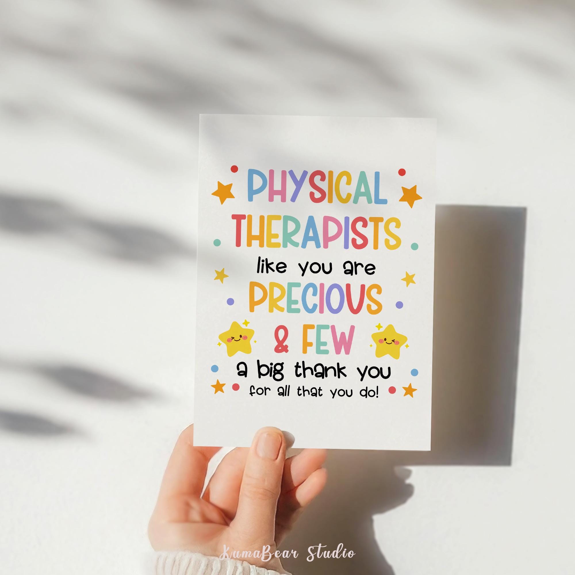 Physical Therapist Appreciation Card – Printable Thank You Greeting ...