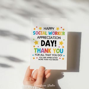 Social Work Day Card Printable, Happy Social Worker Card, Social Worker ...