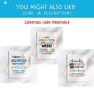 Volunteer Appreciation Week Gift Tag Printable, Volunteer Week Tag ...