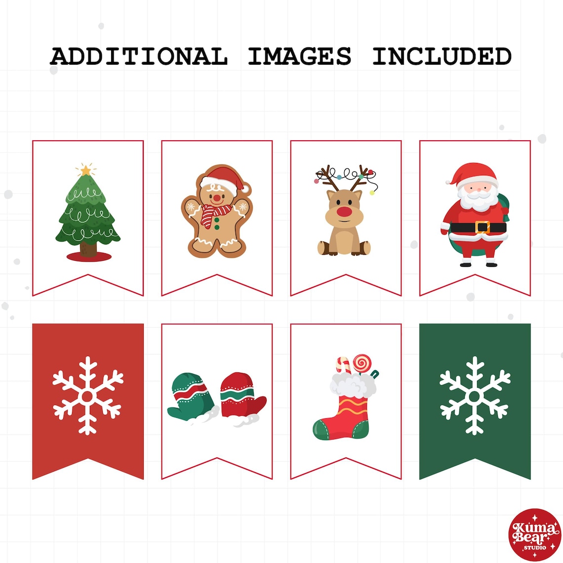 Merry Christmas Garland Printable (digital Download) - Etsy