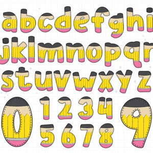 Pencil Doodle Letters Alphabet PNG Pencil Alphabet PNG - Etsy