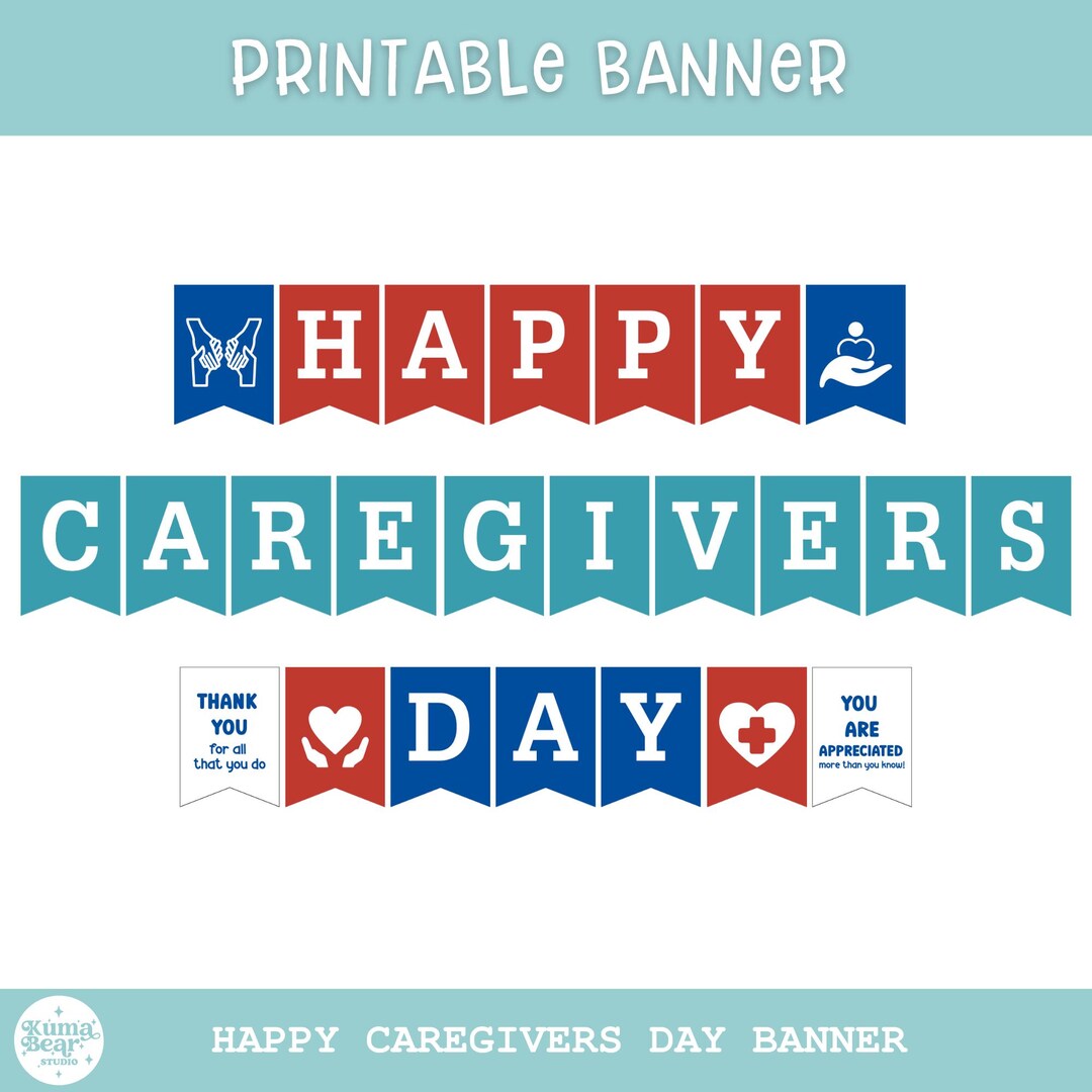 Caregivers Day Printable Banner, Caregiver Day Sign, Printable Banner ...