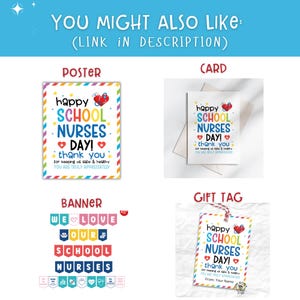 School Nurse Day Sign Printable, School Nurse Appreciation Poster ...