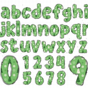 Christmas Alphabet PNG, Alphabet Sublimation, Alphabet Letters Bundle ...