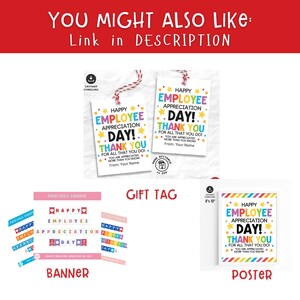 Employee Appreciation Gift Tags, Employee Appreciation Day Tags ...