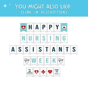 CNA Week Banner Printable, We Love Our Cnas Sign, Happy CNA Week ...