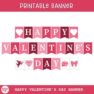 Printable Valentine's Day Decor, Valentines Day Banner Printable ...