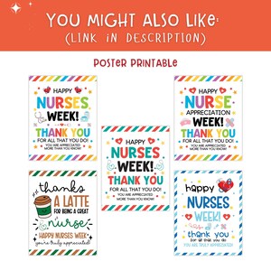 Nurse Appreciation Sign Printable, Nurses Week Sign, Nurse Week ...