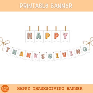 Thanksgiving Banner Digital Thanksgiving Printable Banner ...