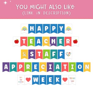 Teacher Appreciation Banner Printable, Happy Teacher Appreciation Week ...