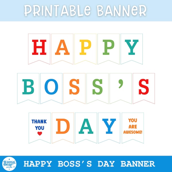 Happy Boss's Day Printable Signs - Etsy