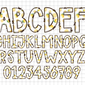 Summer Alphabet PNG, Alphabet Sublimation, Alphabet Letters Bundle ...