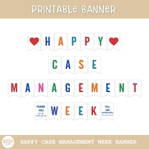 Case Management Week Printable Banner Case Manager Appreciation Week ...