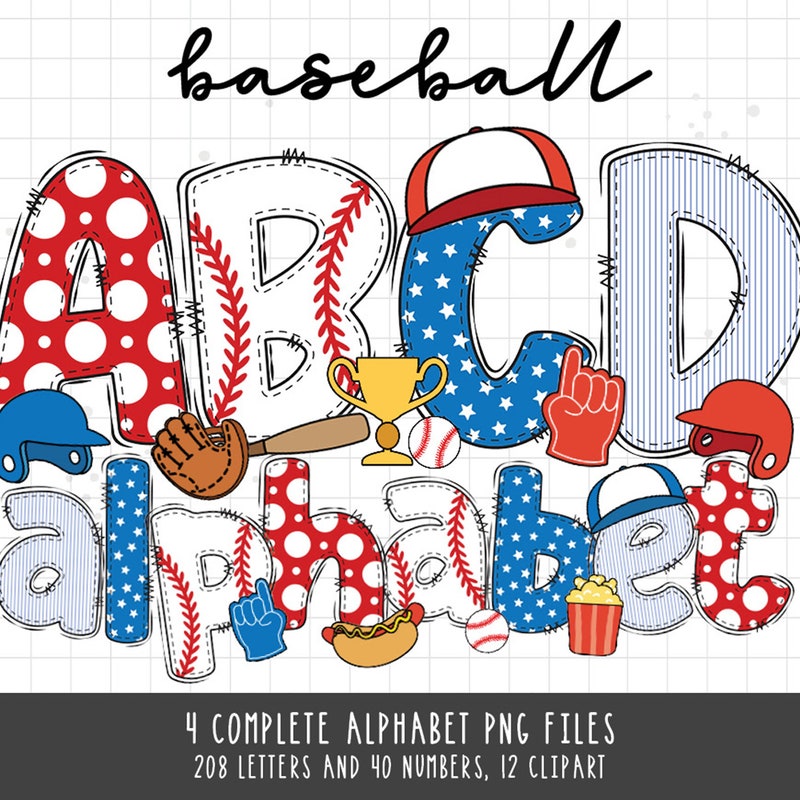 Baseball Letters - Etsy