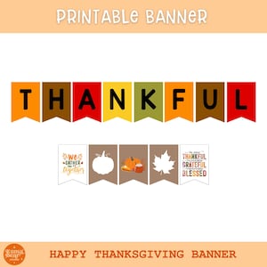 Thanksgiving Banner, Thanksgiving Decor, Thankful Banner, Fall Bulletin ...