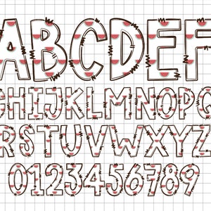 Watermelon Doodle Alphabet PNG Bundle, Summer PNG Letters, Buffalo ...