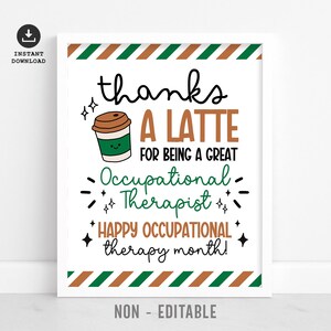 Occupational Therapy Month Sign Printable, OT Month Printable Sign ...