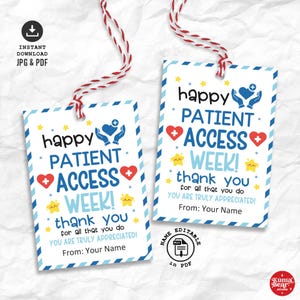 Patient Access Week Printable Tag, Patient Access Week Tags, Patient ...