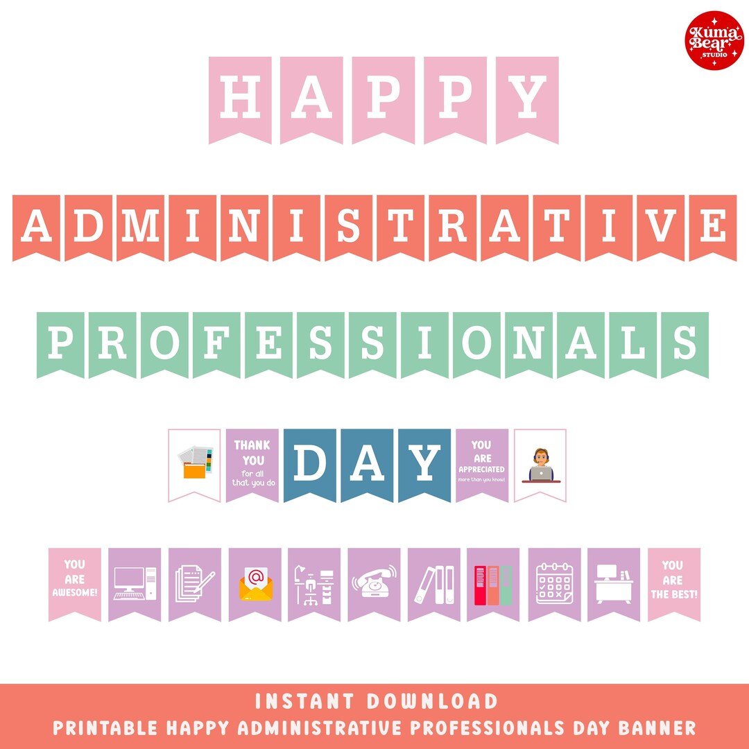 Printable Banner Administrative Professionals Day, Administration Day ...