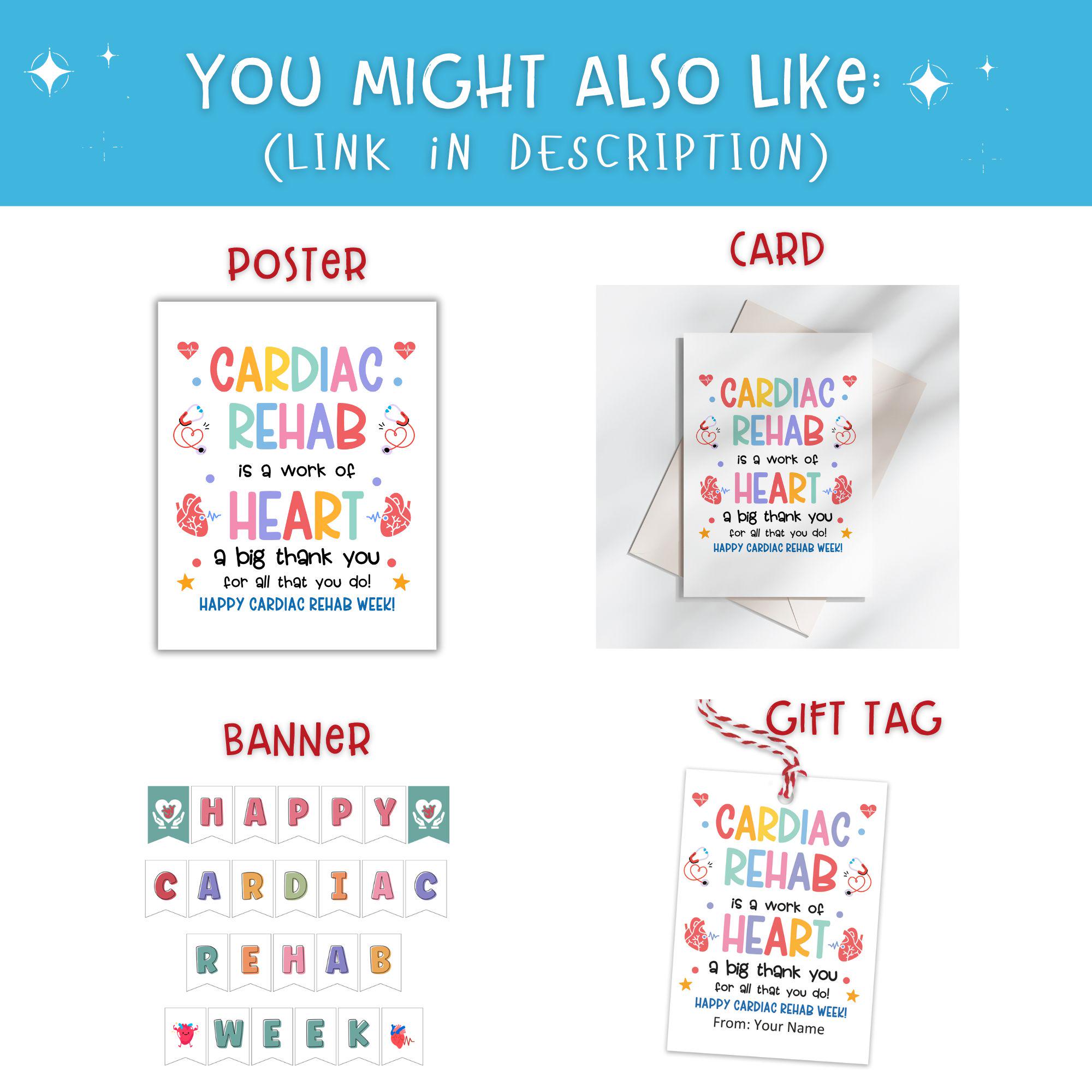Cardiac Rehab Week Sign Printable, Cardiac Rehabilitation Staff ...