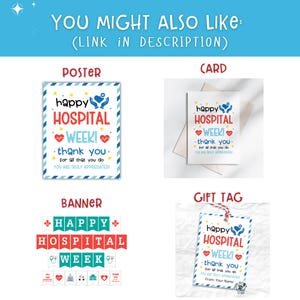 Hospital Week Card Printable, Hospital Week Appreciation Printable Card ...