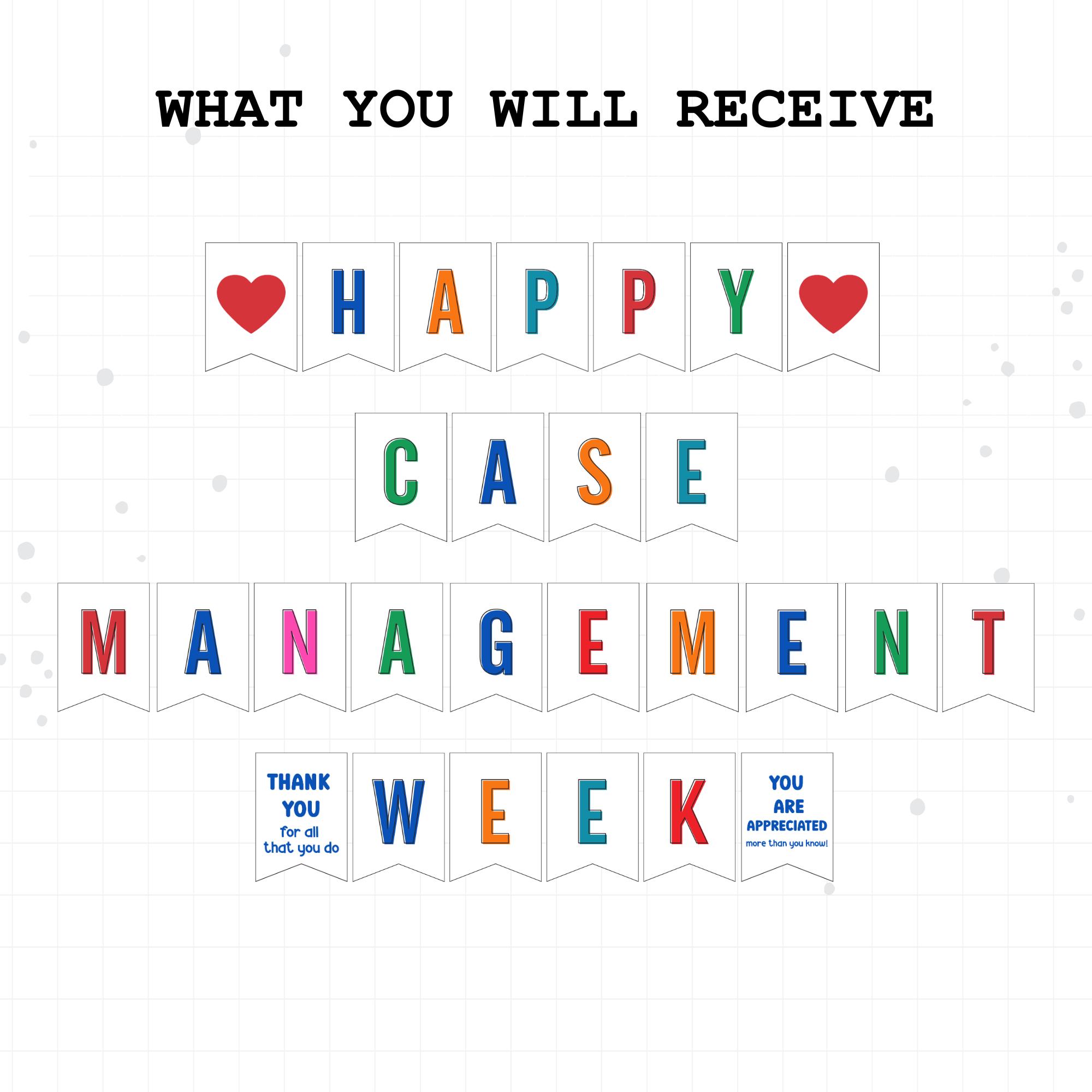 Case Management Week Printable Banner Case Manager Appreciation Week ...
