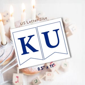 Printable Hanukkah Banner, Jewish Holiday Decor, Hanukkah Garland, DIY ...