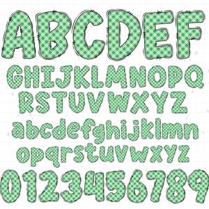 Christmas Alphabet, Christmas Doodle Letters, Christmas PNG Letters ...