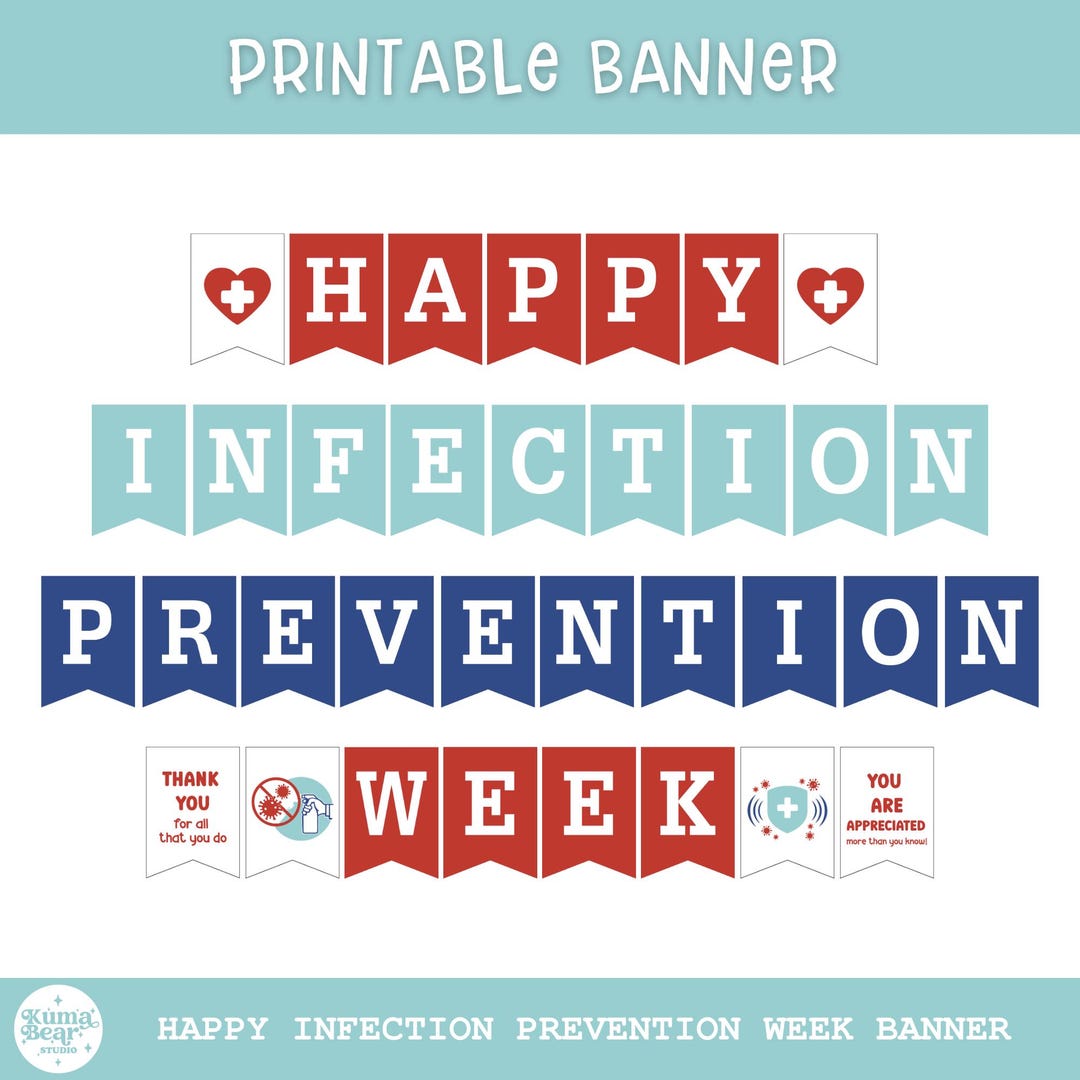 Infection Prevention Week Banner: Printable Bunting Flags (PDF) - Etsy