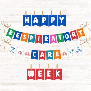 Respiratory Therapist, Respiratory Care Week Banner Printable, Thank You Rts Medical, Healthcare ...
