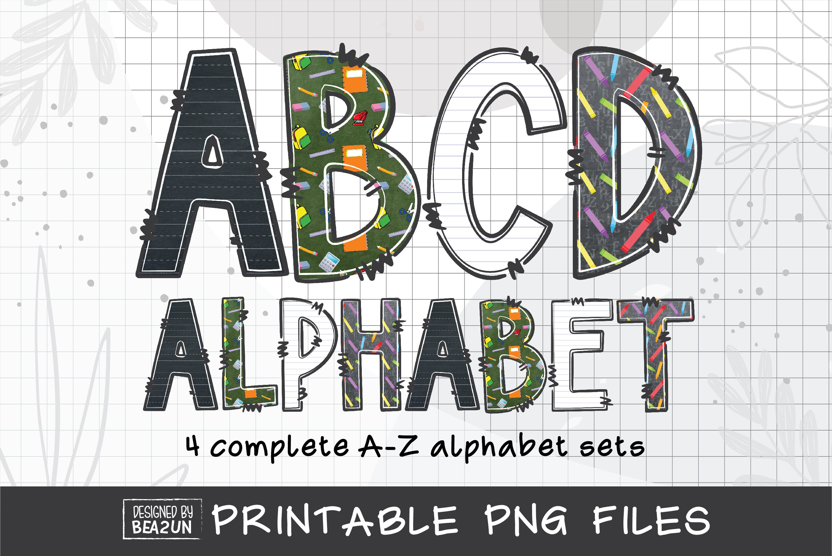 School PNG School Letters & Numbers Teacher PNG Letters - Etsy