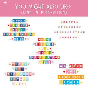 Teacher Appreciation Banner: Thank You Teachers & Staff - Etsy