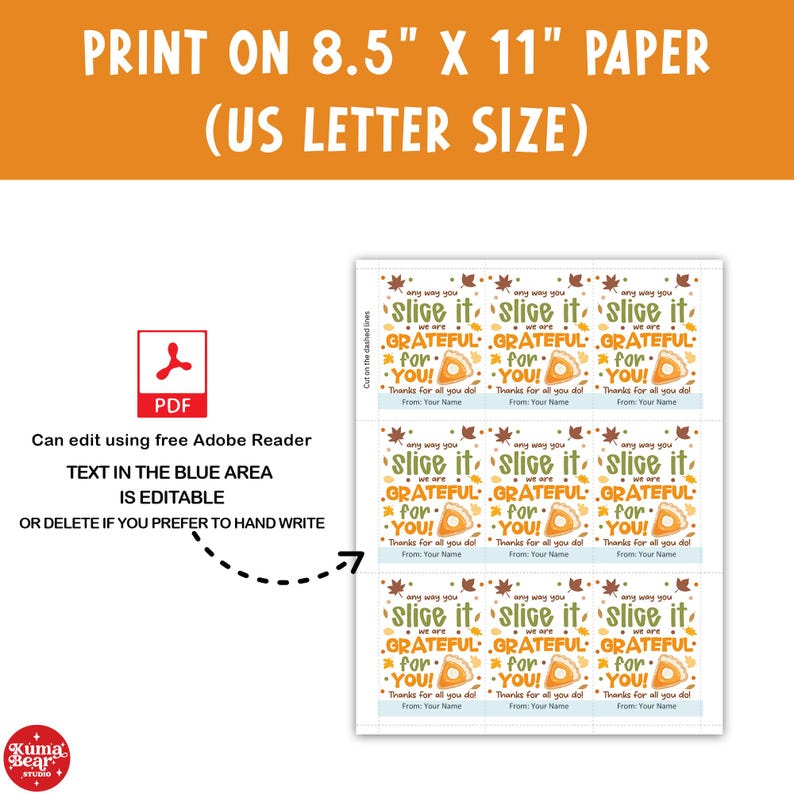 Thanksgiving Printable Gift Tags for Coworker, Staff & Teacher ...