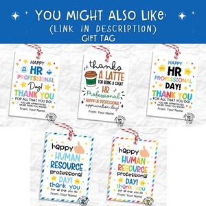 HR Professional Day Tags Printable – Staff Appreciation, Human Resource ...