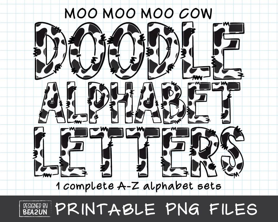 Animal Farm Cow Alphabet PNG, Alphabet Sublimation, Alphabet Letters ...