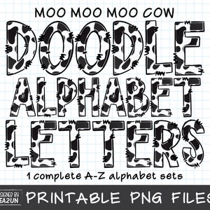 Animal Farm Cow Alphabet PNG Alphabet Sublimation Alphabet - Etsy UK