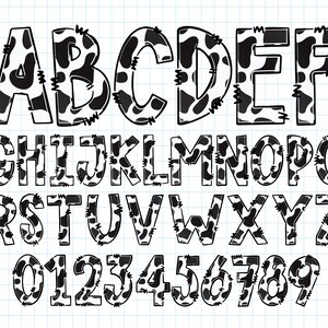 Animal Farm Cow Alphabet PNG, Alphabet Sublimation, Alphabet Letters ...