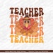 Thankful Teacher Groovy Teacher Thanksgiving Png Sublimation - Etsy