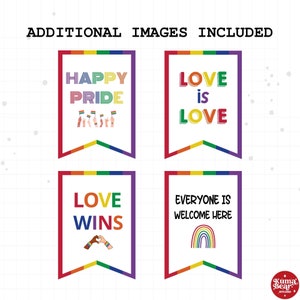 Pride Banner, Happy Pride Printable Banner, LBGTQ Party Decor, Pride ...