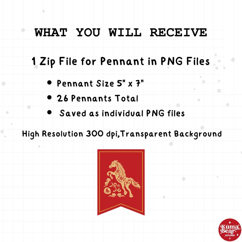 Lunar New Year 2026 Banner Printable Year of the Horse Bunting Flag ...