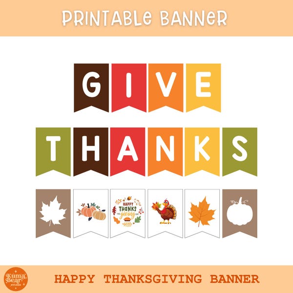 Thanksgiving Banner - Etsy