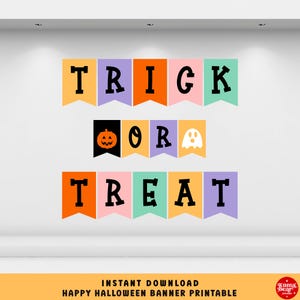 Cute Printable Halloween Banner, Halloween Decor, Halloween Garland ...