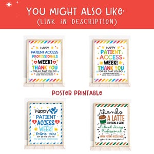 Patient Access Week Sign Printable, Happy Patient Access Week Poster ...