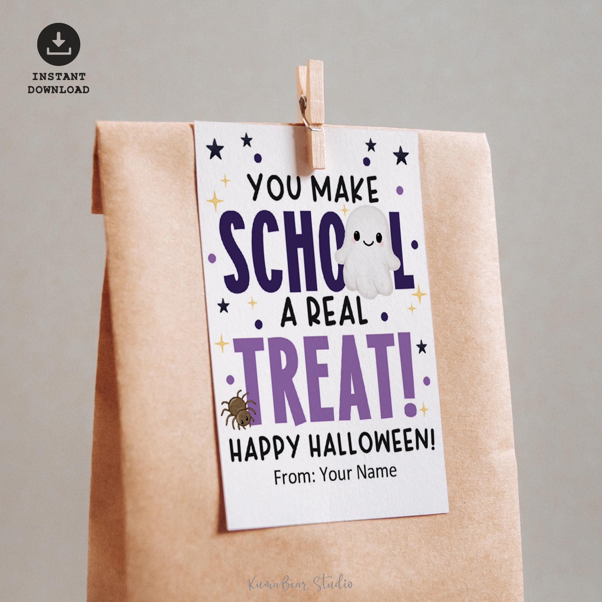 Halloween Teacher Gift Tags – School Treat Tags, Classroom Favor Tags ...