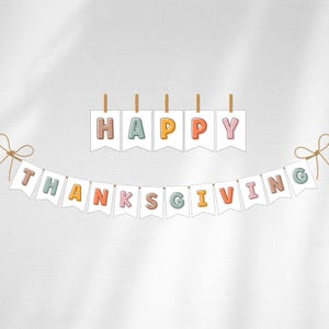 Thanksgiving Banner Digital Thanksgiving Printable Banner ...