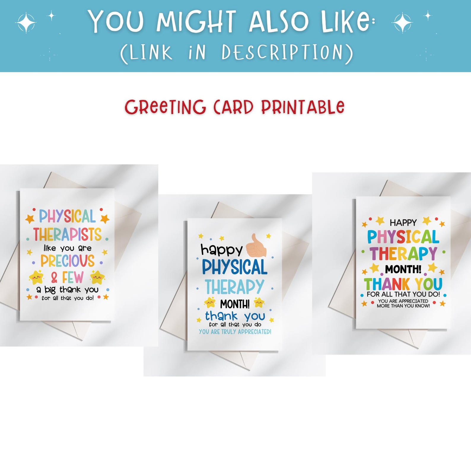 Physical Therapist Appreciation Card – Printable Thank You Greeting ...